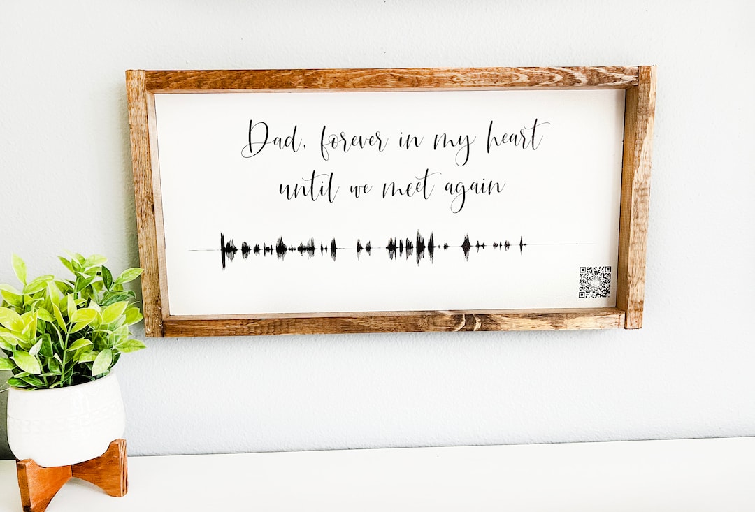 Voice Recording Gift, Qr Code Sign Soundwave QR Code, Custom Voicemail ...