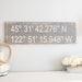 Longitude Latitude Sign GPS Coordinates Wood Plaque Unique - Etsy