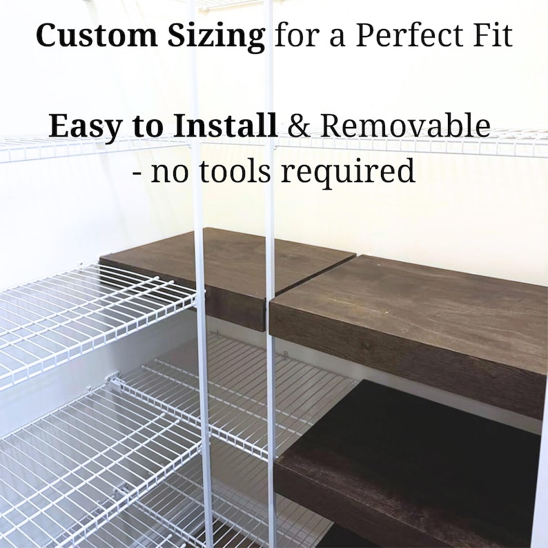 Wood Shelf Cover for Wire Rack – Wood Toppers for Pantry, Closet ...