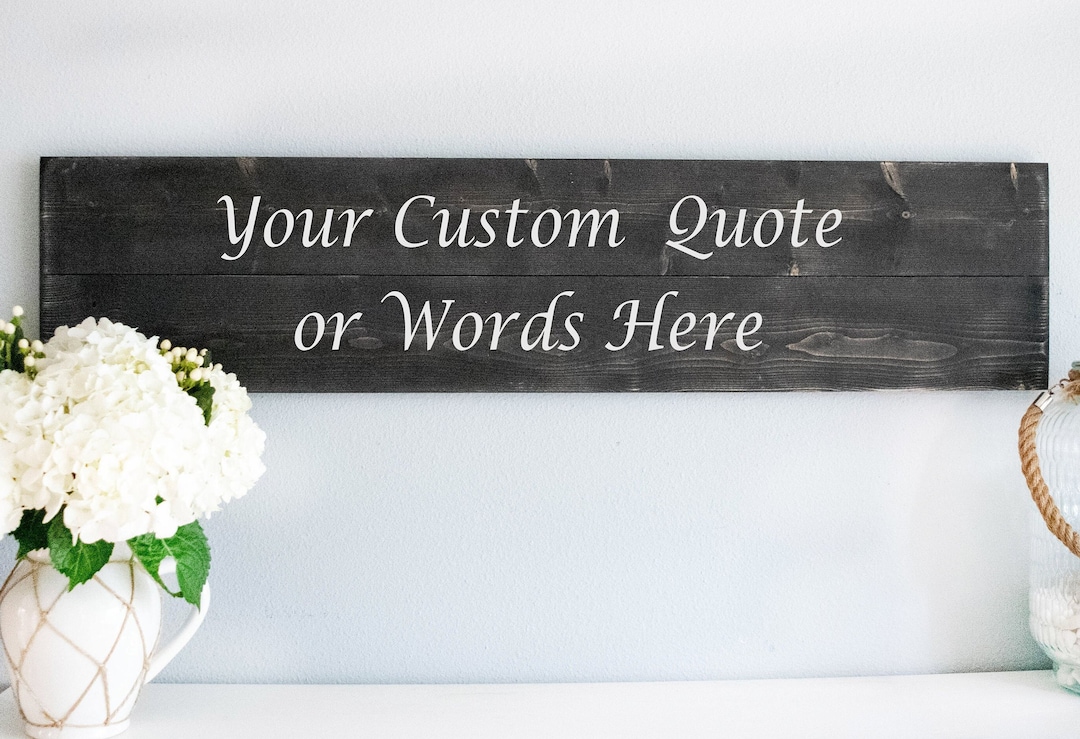 Custom Word Sign, Personalized Words or Text Wooden Wall Art, Business ...