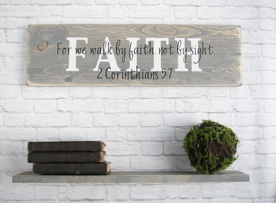 Christian Wood Sign – Bible Verse Wall Art – Scripture Wall Décor ...