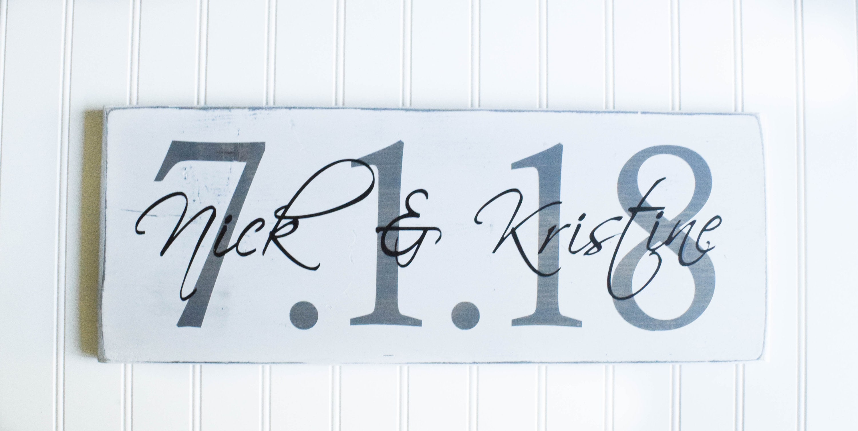 Personalized Wedding Date and Names Established Sign Family | Etsy