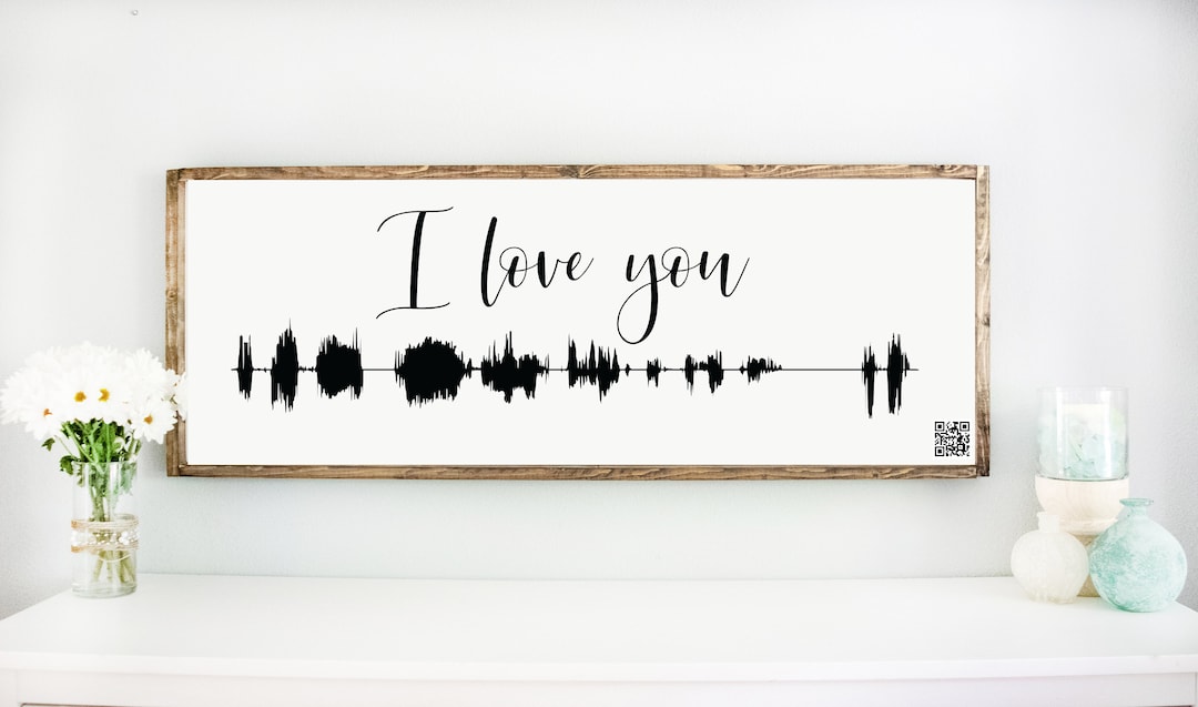 Voice Recording Gift, Qr Code Sign, Voice Mail Memorial Wood Frame Sign ...