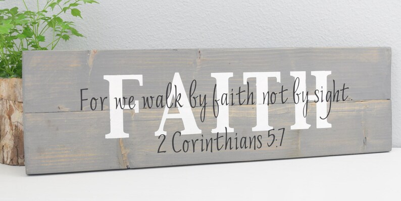 Christian Wood Sign – Bible Verse Wall Art – Scripture Wall Décor ...