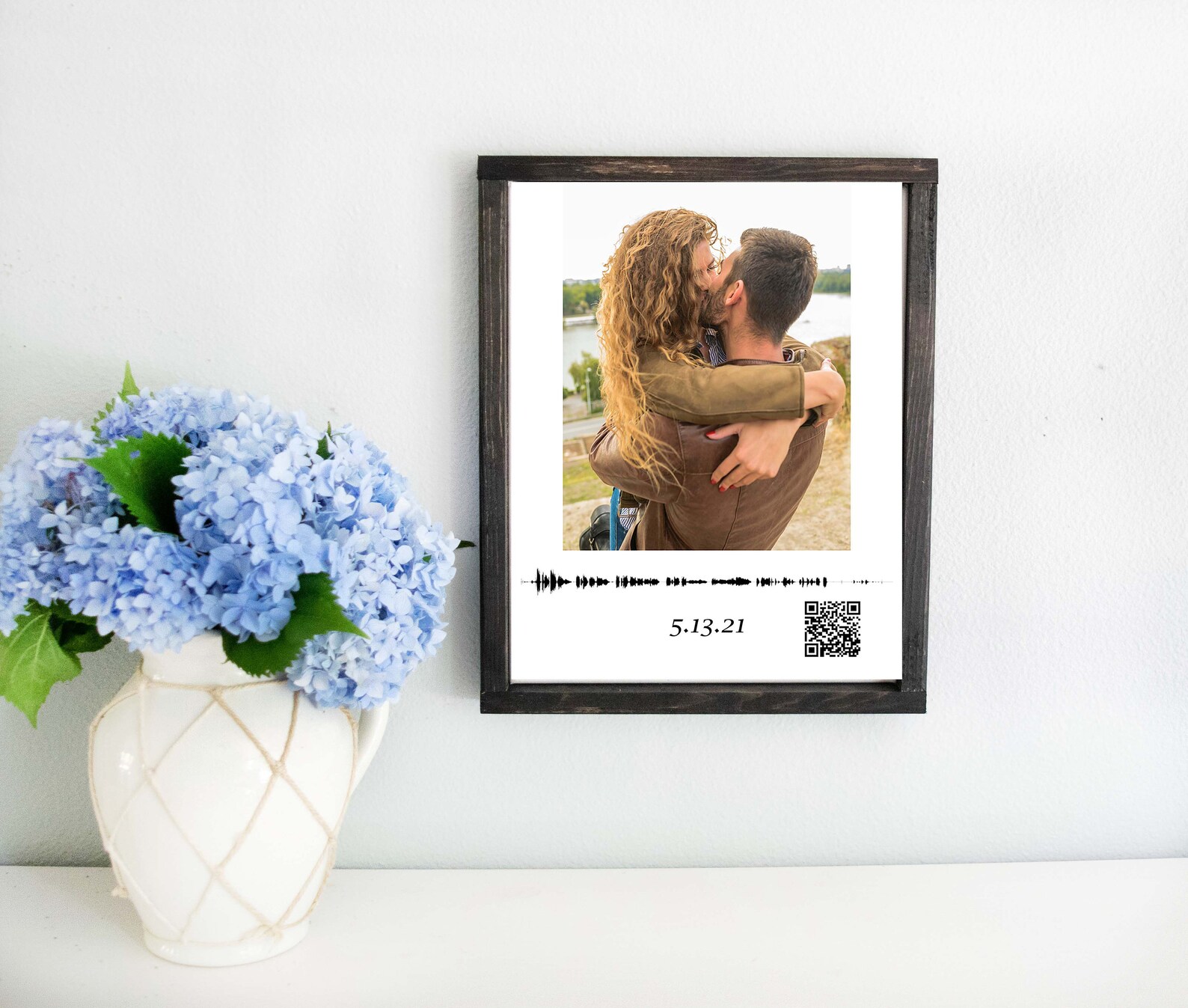 Voice Recording Gift, Qr Code Sign, Sympathy Gift, Soundwave With Photo ...