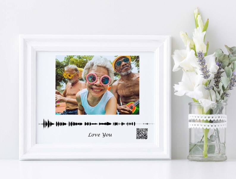 Voice Memorial Gift, Soundwave Art QR Code, in Loving Memory, Photo ...