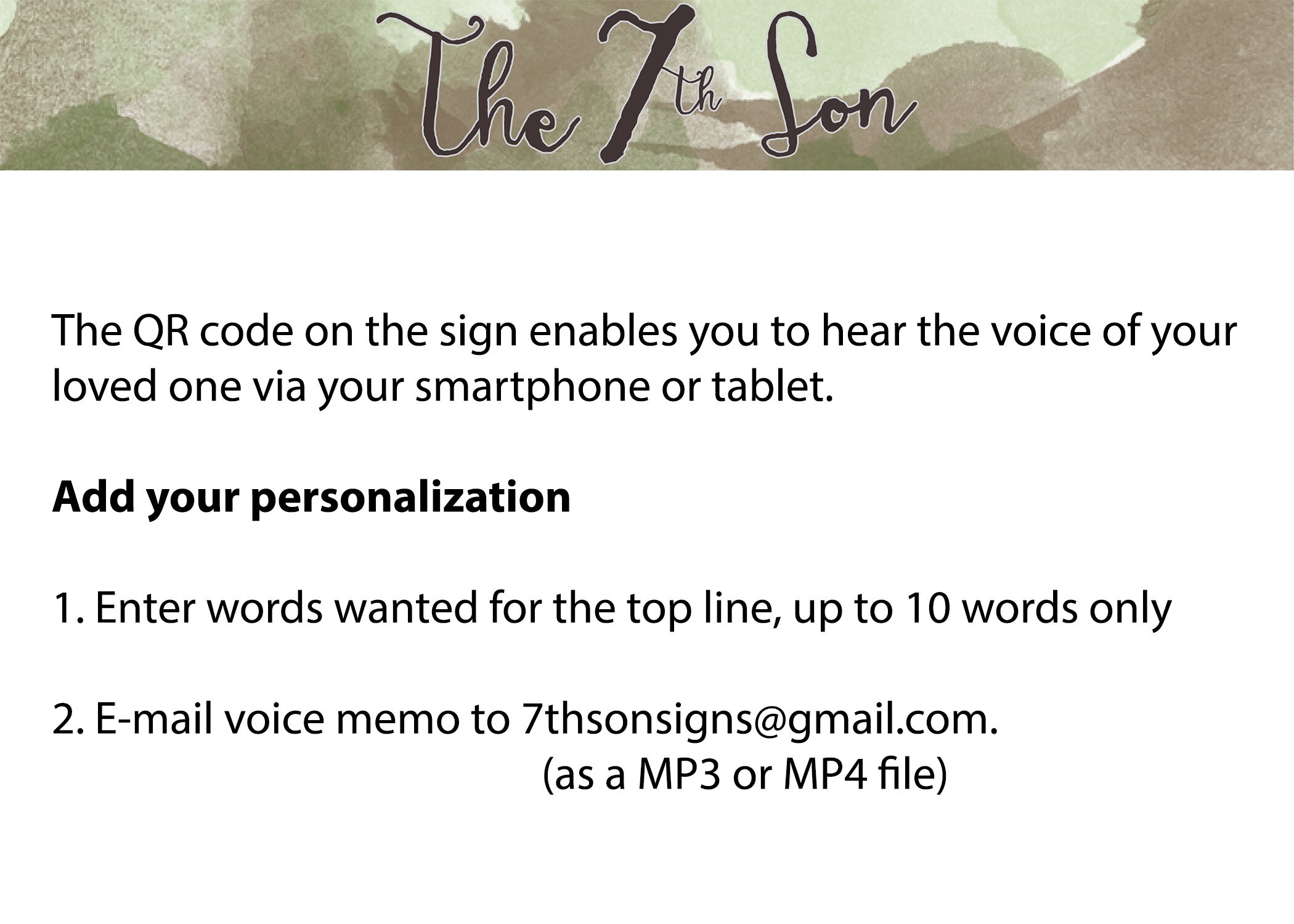 Personalized Soundwave with QR Code to hear loved ones voice | Etsy