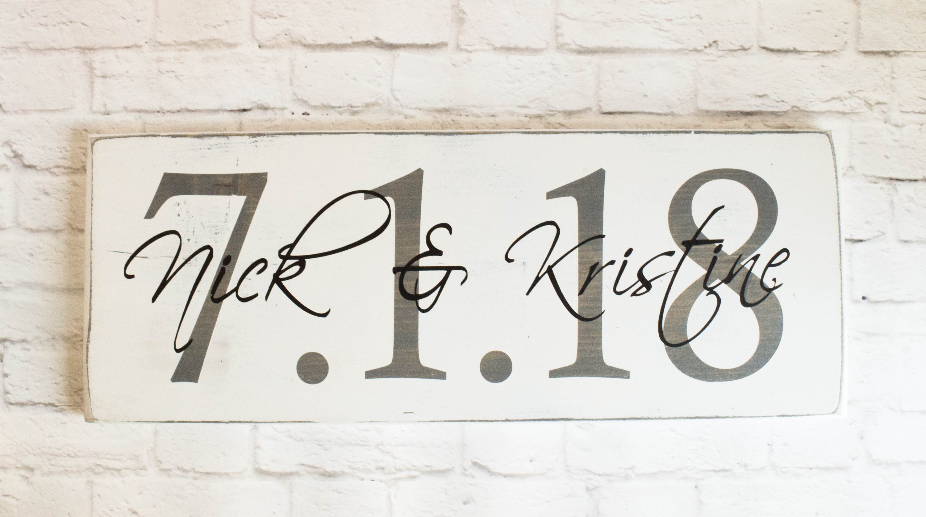 Personalized Wedding Date and Names Established Sign Family | Etsy