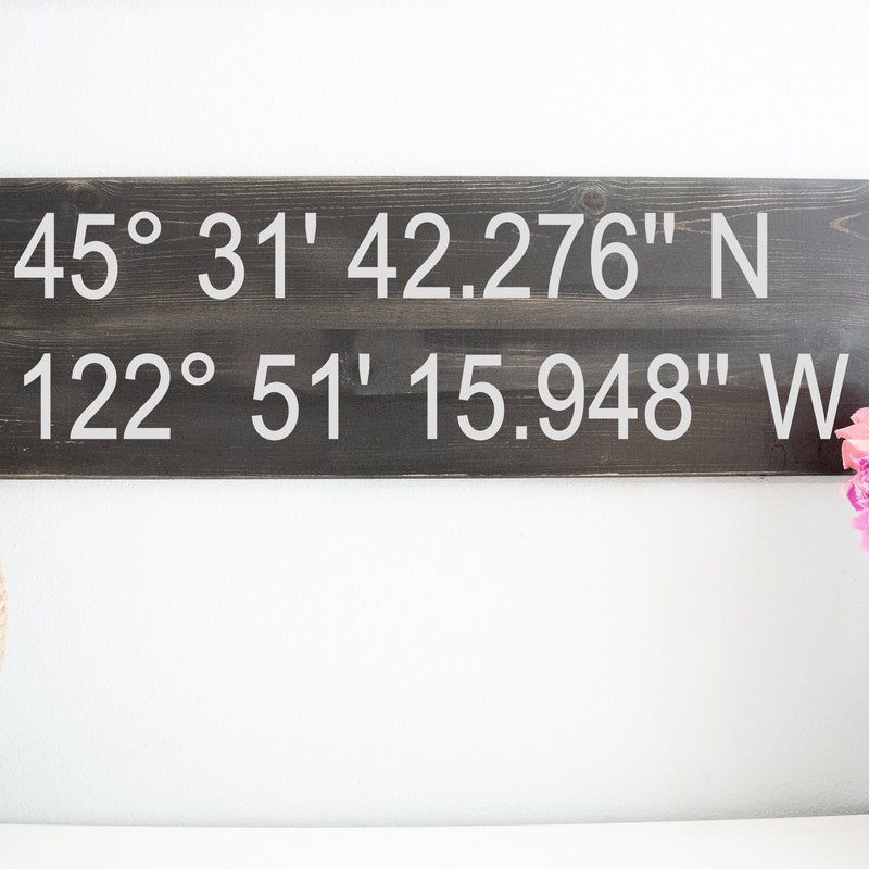 Latitude Longitude Sign - Etsy