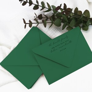 Emerald, Dark Green Invitation Envelopes | 25 Blank Envelopes | A1, A6 ...