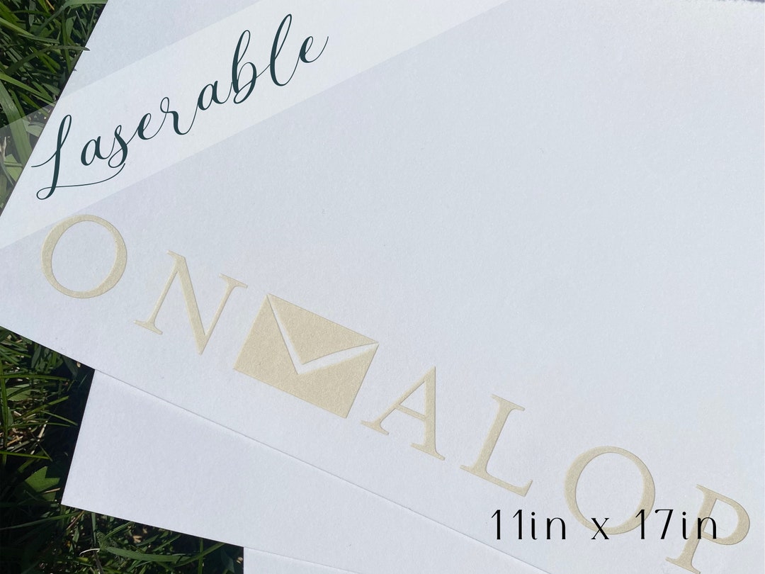 Cotton Laser Engravable Paper Blanks / Laser Engraving Sheets 25 Blank ...