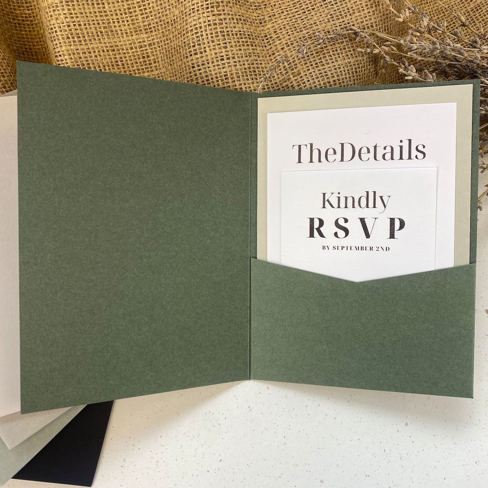 A7 Bi-fold Invitation Pocket Sample | 5x7 Matte Folder - Etsy