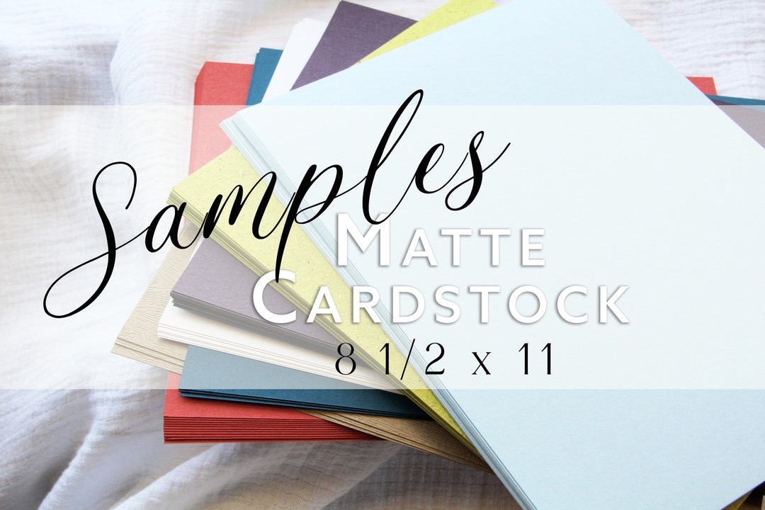 8 1/2 X 11 Matte Card Stock Paper Sample | 1 Sample - Etsy