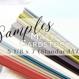 5 X 7 Matte Card Stock Paper Sample | 1 Sample - Etsy