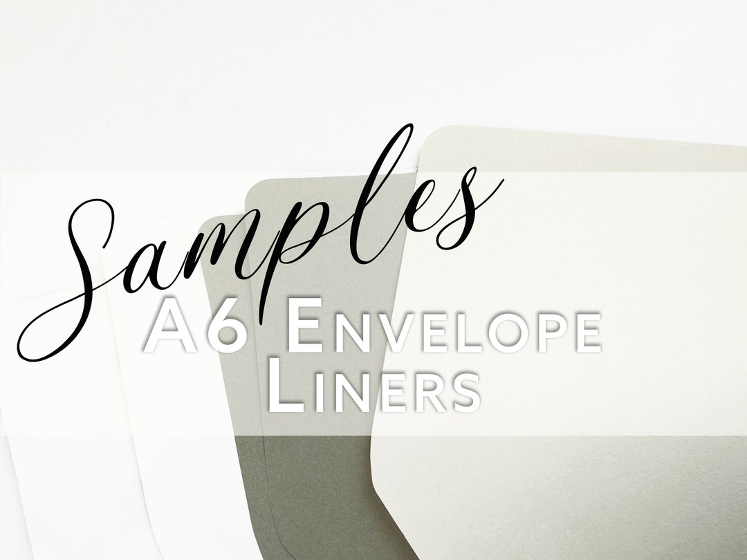 A6 - Blank Envelope Liner SAMPLES | 1 Sample - Etsy
