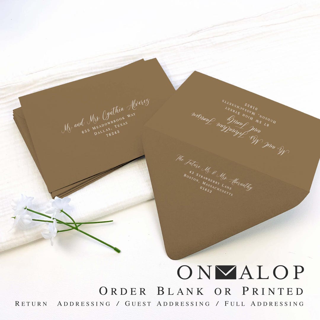 Walnut Brown Envelopes for Weddings, Rsvps, Save the Dates, Invites ...