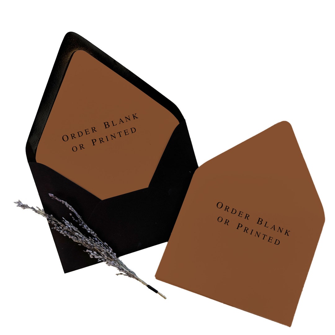 Sepia (rust, Terracotta Color) Euro Flap Envelope Liner Paper | A6, A7 ...