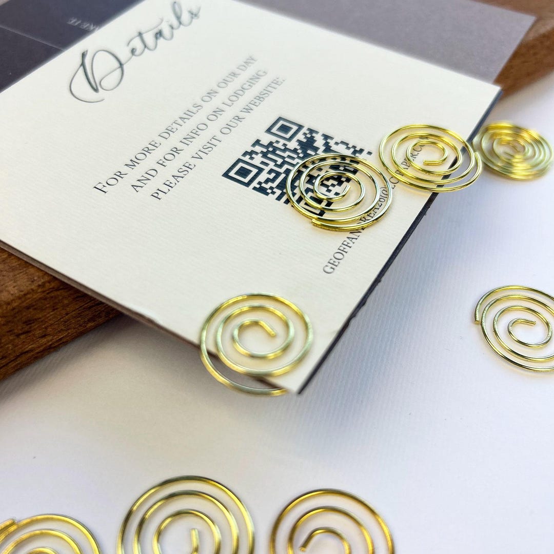Decorative Spiral Paper Clips | Invitation Embellishments, 100 Count - Etsy
