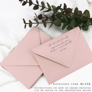 Rosa Light Pink Envelopes for Wedding, Shower Invitations | 25 Blank ...