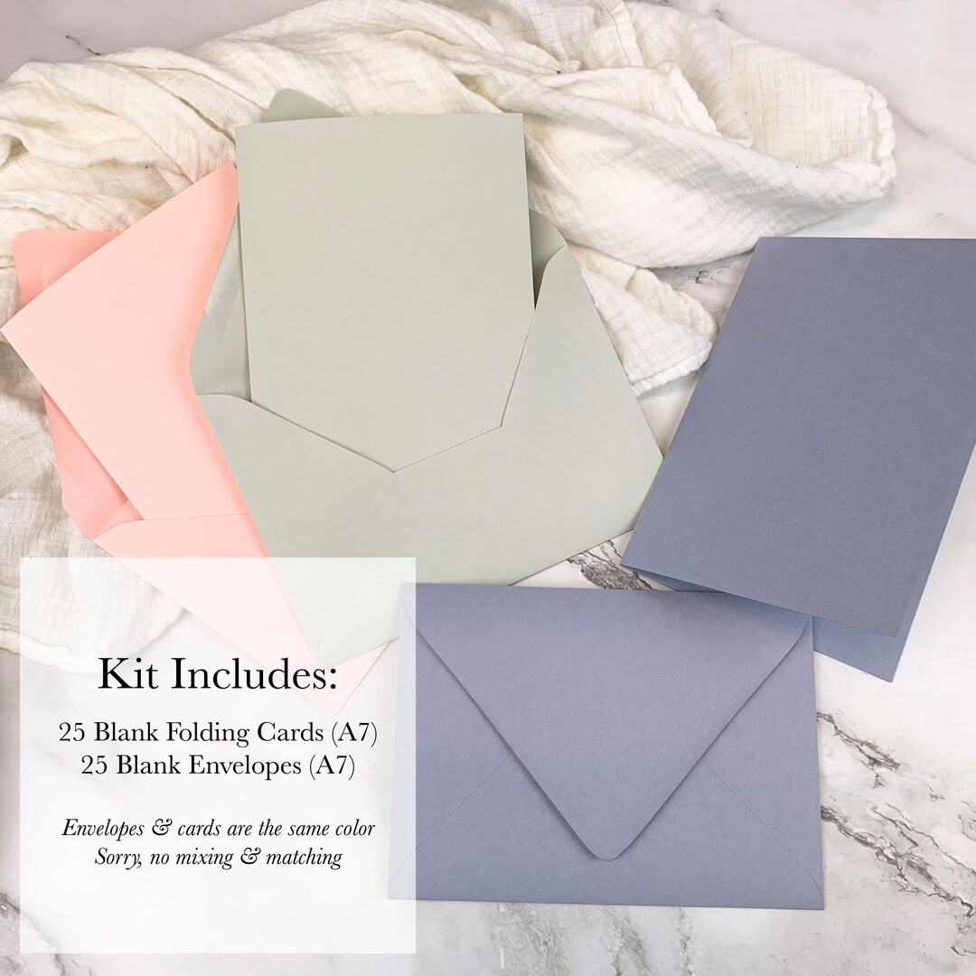 Blank Cards With Matching Envelopes A7 5x7 | Kit to Make Your Own ...