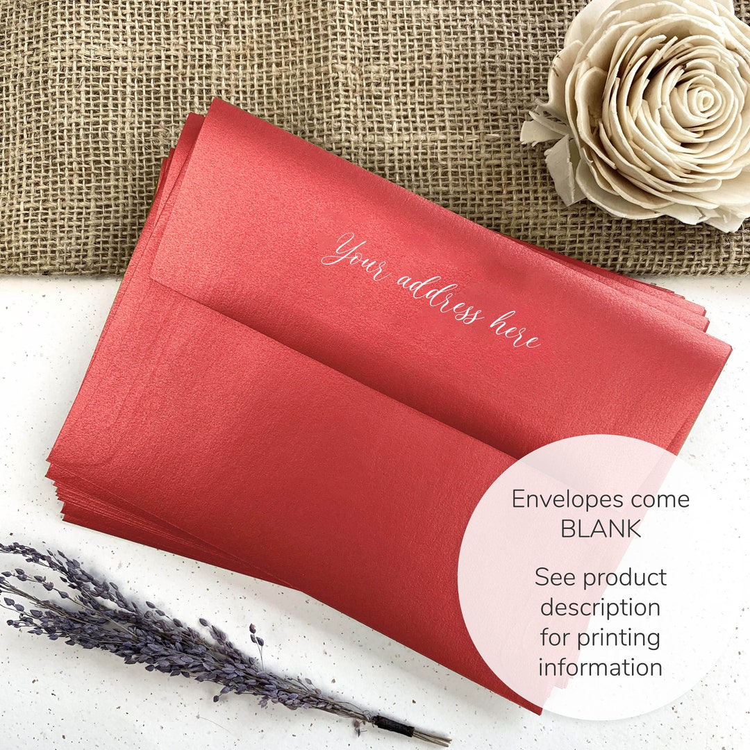 Red Shimmery Metallic (stardream Jupiter) Envelopes for Invitation ...