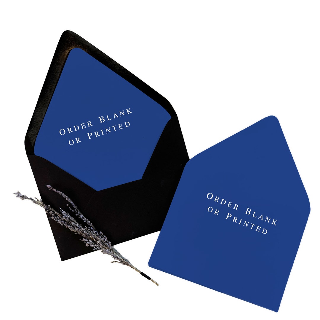 Royal Blue Envelope Liner Paper for A1, A2, A6, A7, A7.5, A9 | 25 Blank ...