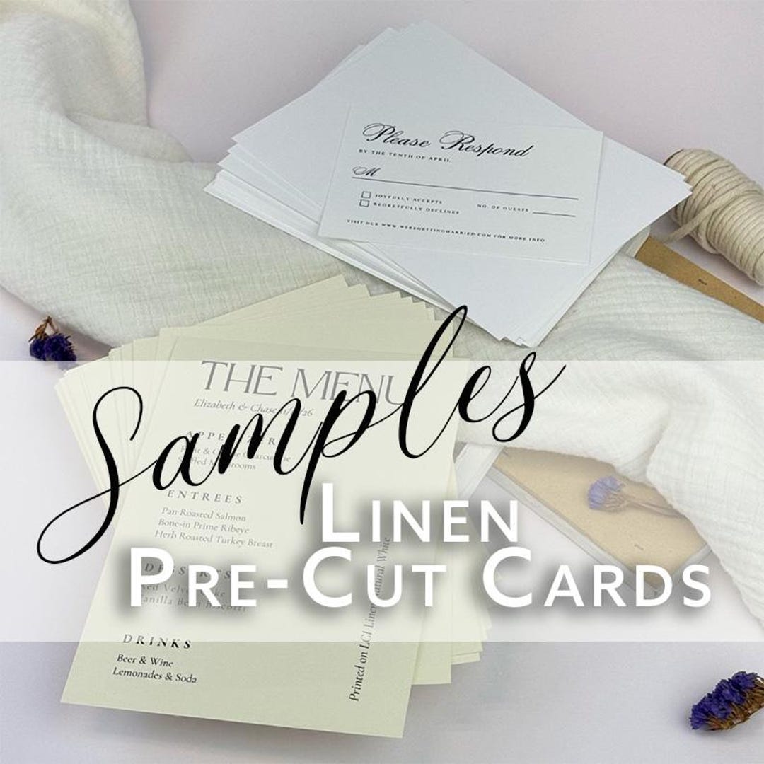 Linen Cards - Samples | Textured Cards, Linen Finish | for Weddings ...
