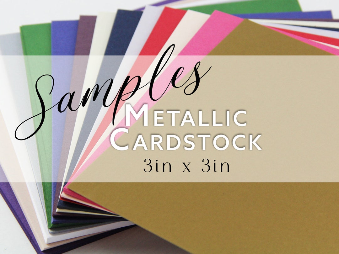 3" Square Metallic Cardstock SAMPLE - (1) Blank Card - Etsy