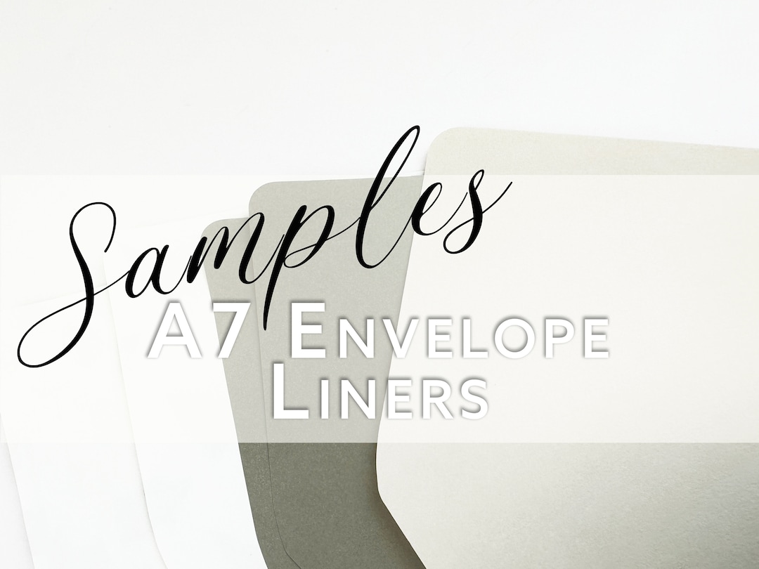A7 - Blank Envelope Liner SAMPLES | 1 Sample - Etsy