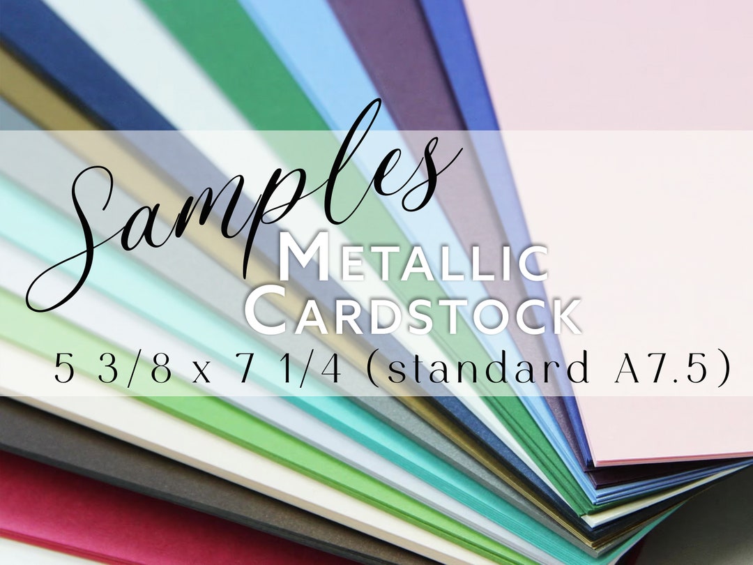 5 3/8 X 7 1/4 Metallic Shimmer Card - Sample | Standard A7.5 Cards ...