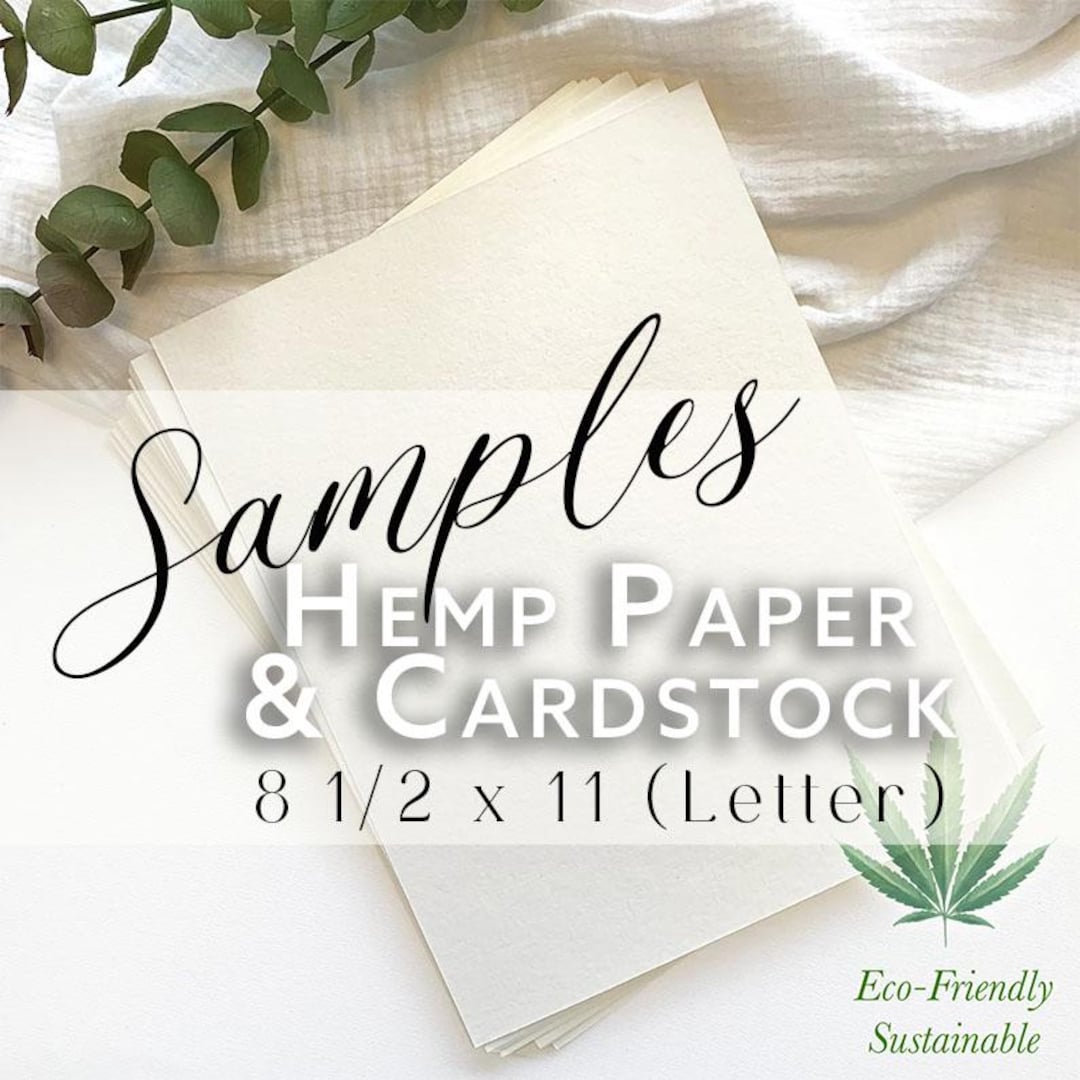 Hemp Paper & Cardstock SAMPLES, Eco-friendly, 8.5x11 Inches - Etsy