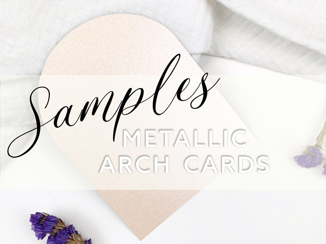 Blank Metallic Arch Card SAMPLES | 1 Sample - Etsy