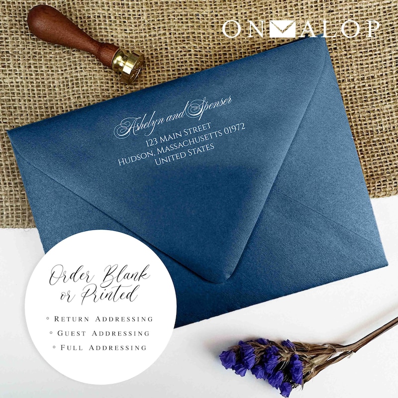 Blue Metallic Envelope - Etsy