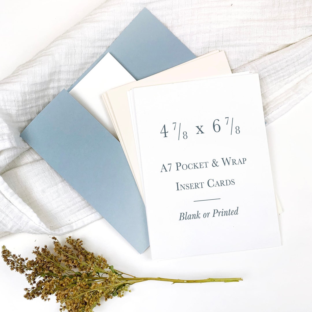 A7 Insert Cards | 4 7/8 X 6 7/8 Matte Cardstock (25 Blank Cards) - Etsy