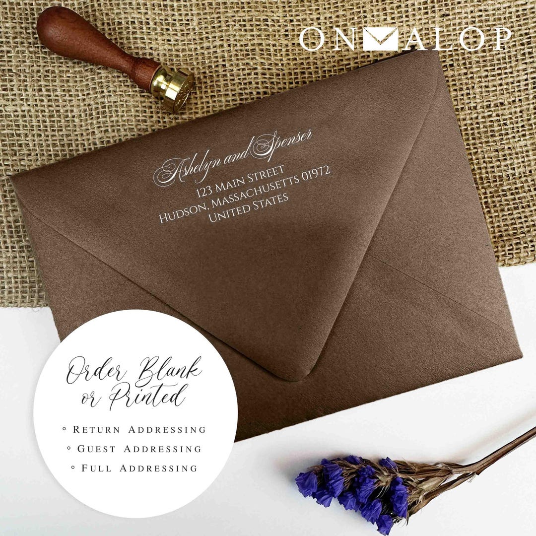 Bronze Metallic Shimmer Envelopes, A7 Euro Flap | Blank or Printed With ...