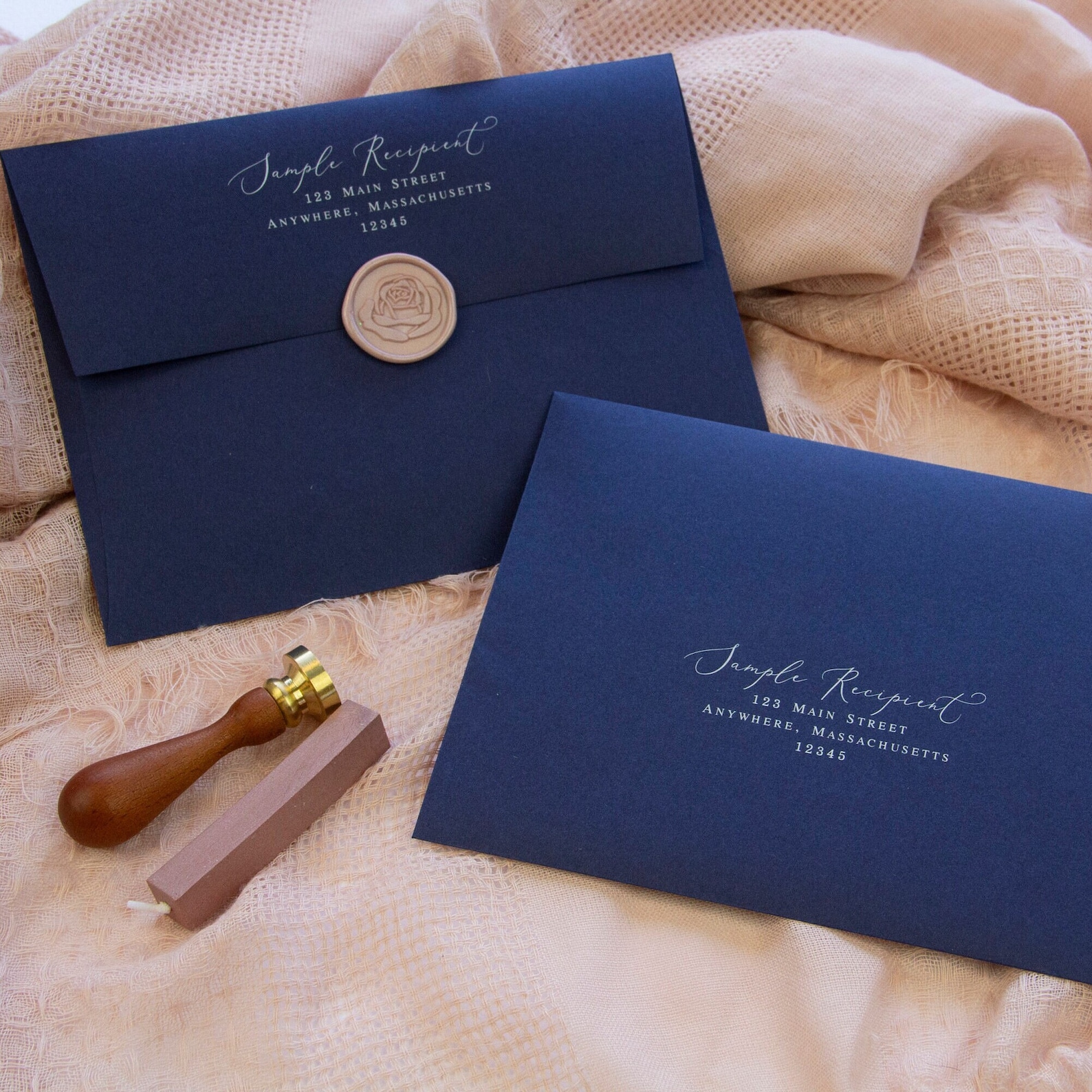 5X7 Midnight Blue navy Square Flap Wedding Envelopes Standard Sizes for ...