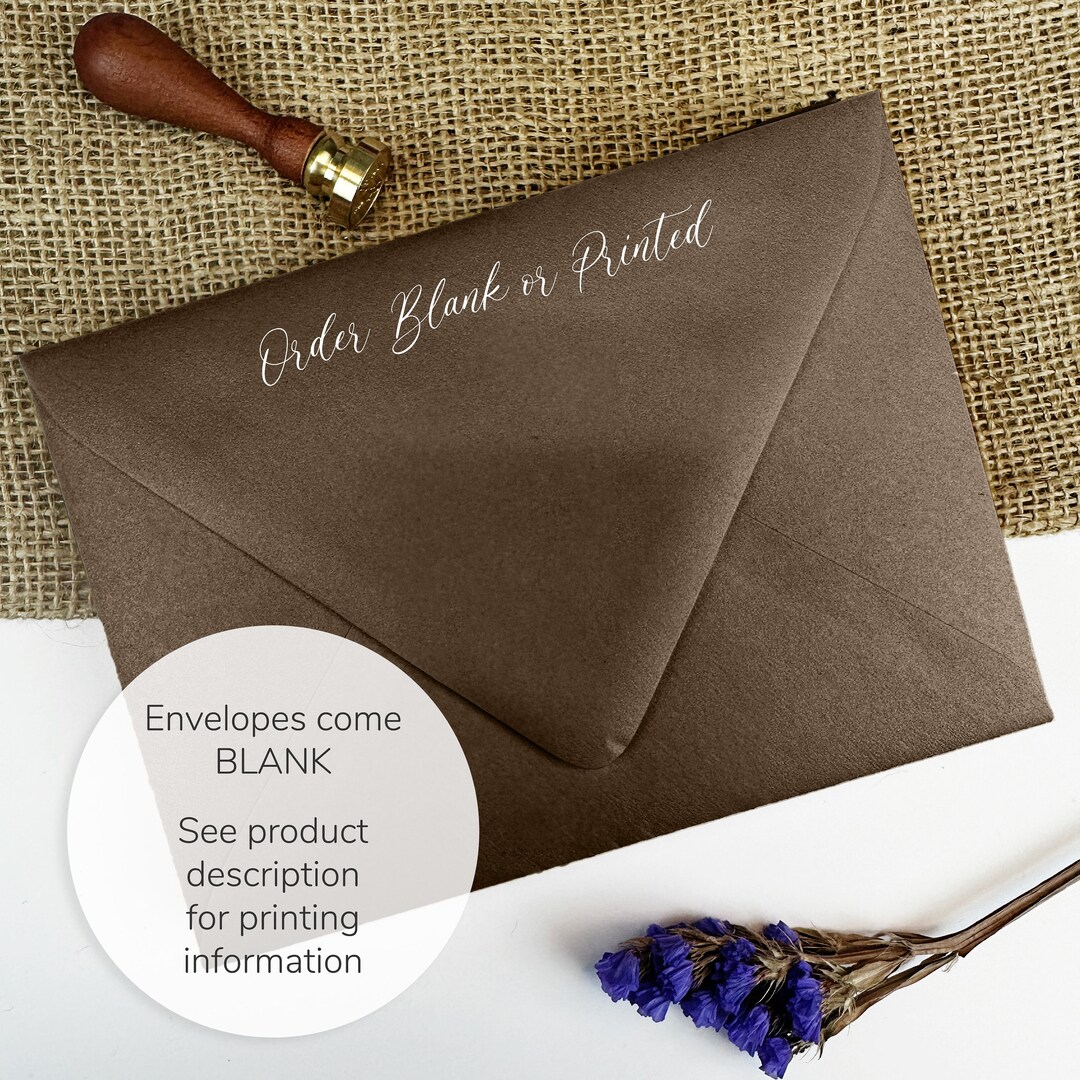 Bronze Shimmer Metallic Envelopes for Wedding Invitations, Greeting ...