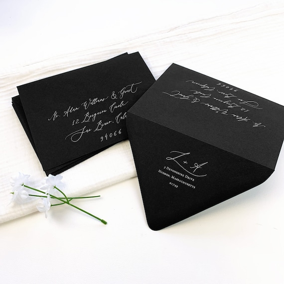 Black wedding envelopes 60 photos - Astyledwedding.com