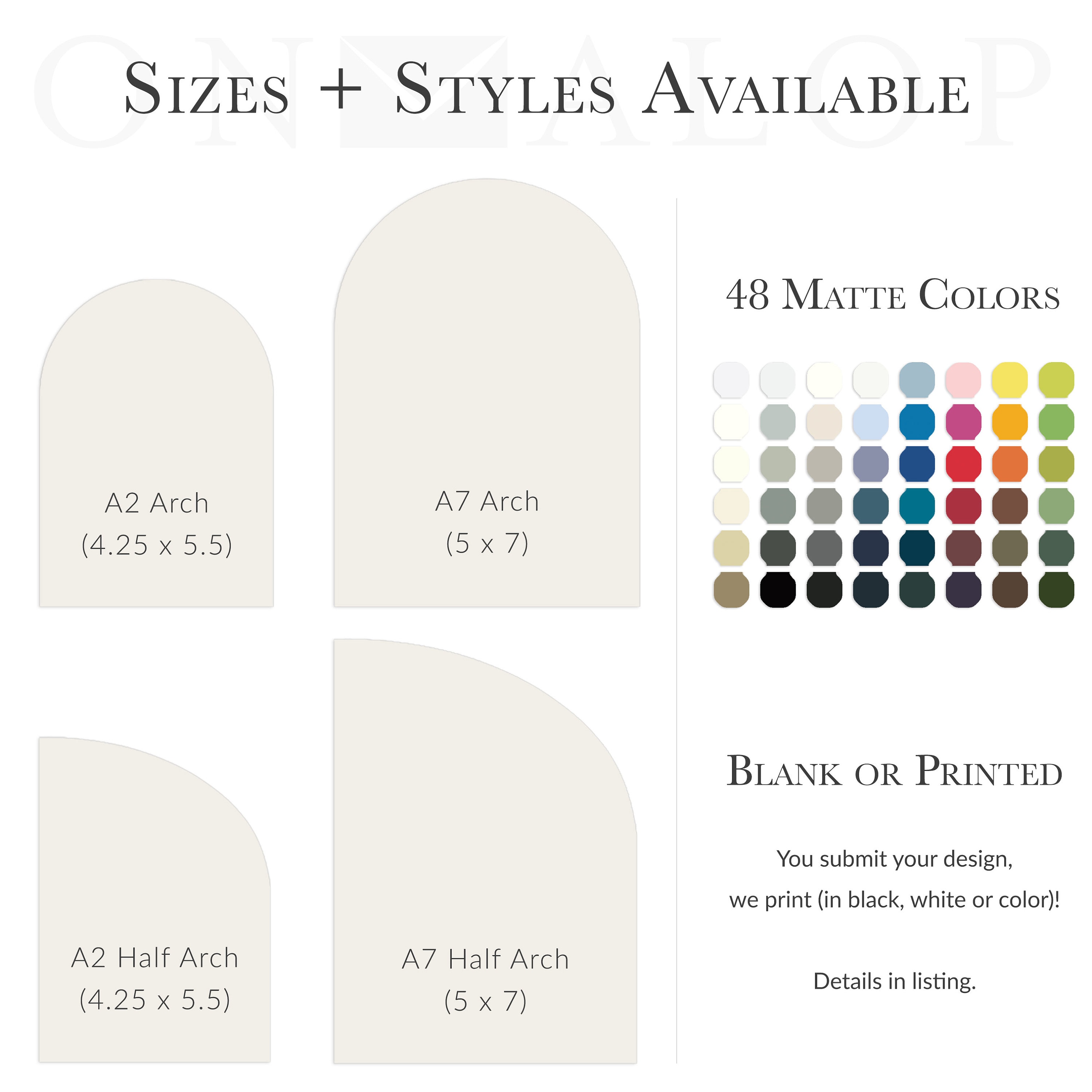 Wedding White Arch or Half Arch Paper for Invites Table - Etsy