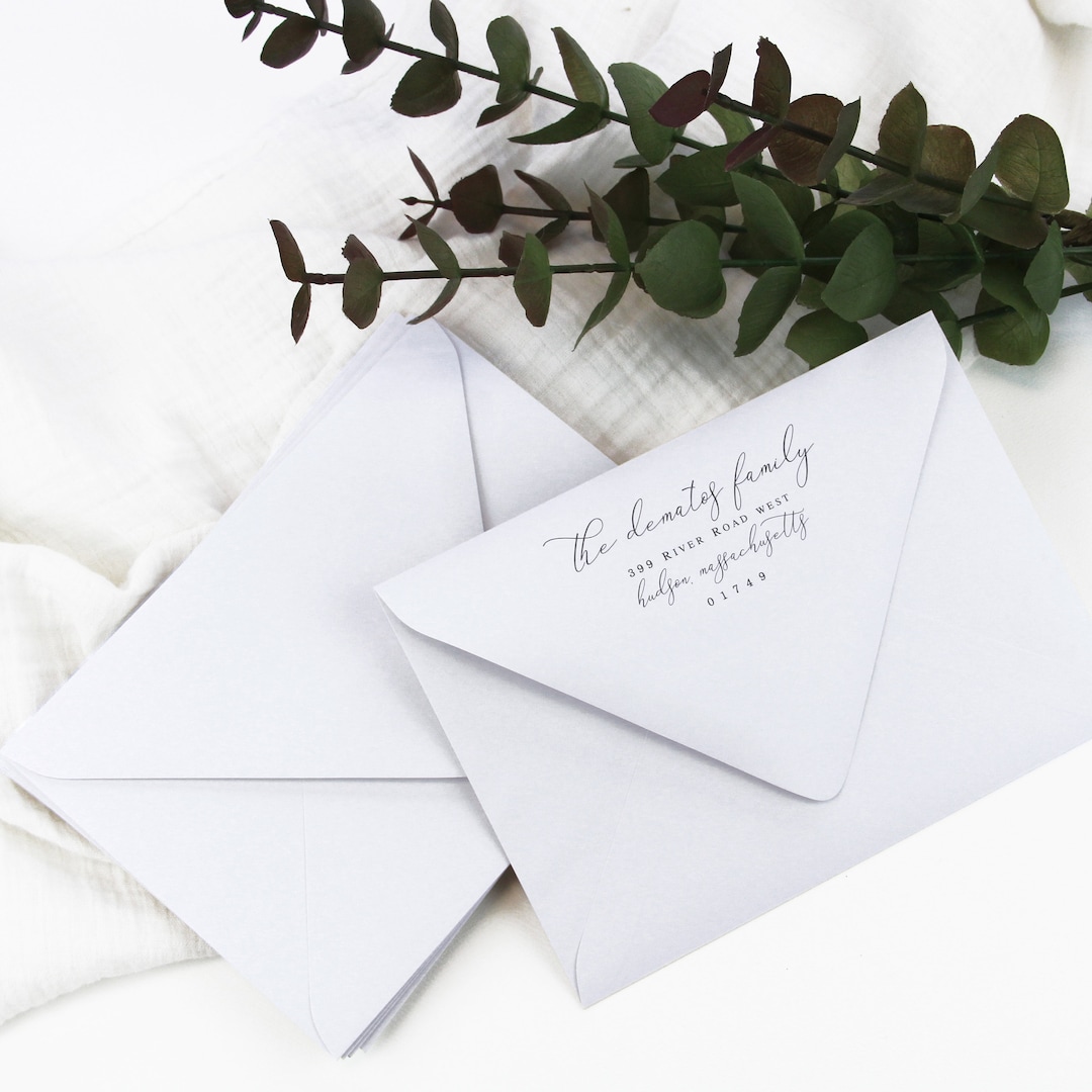 Snow Traditional White Envelopes | Wedding Favorite | A7 + More Sizes ...