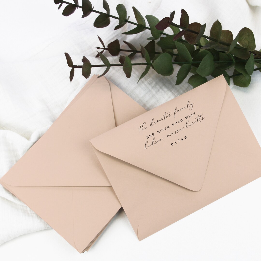 Blush Peach Fuzz Recycled Envelopes for Note, RSVP Cards | A1 3x5 & A2 ...