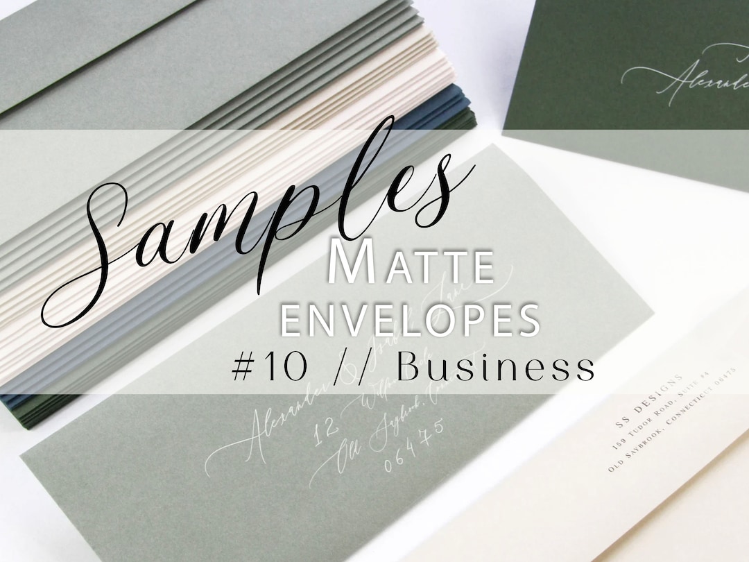 Number 10 Business (4 1/8 X 9 1/2) Matte Envelope SAMPLE | 1 SAMPLE - Etsy