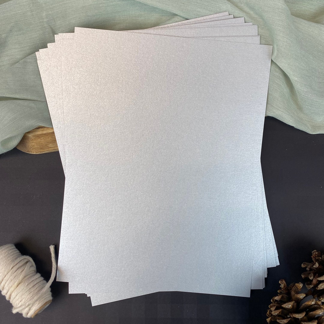 Silver Metallic Cardstock Paper – Double-sided Shimmery Finish - Etsy ...
