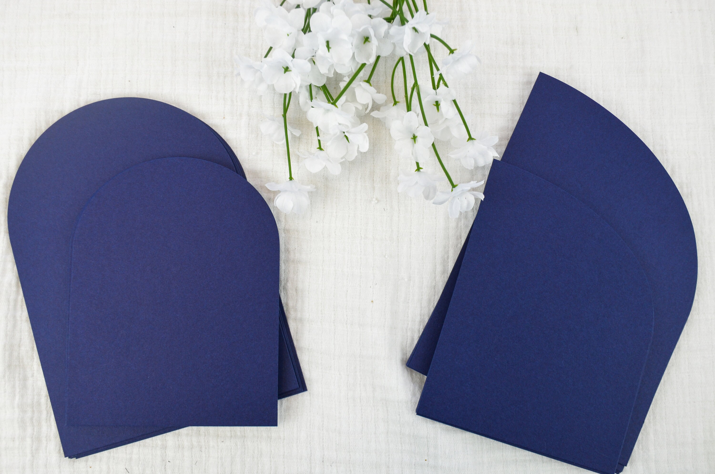 Midnight Navy Blue Arch Shaped Paper 5x7 A7 or 4x5 A2 Sizes - Etsy