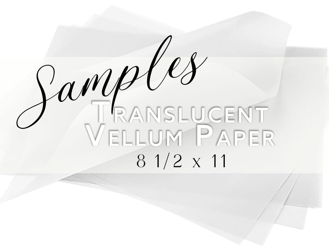 SAMPLE - White Translucent Vellum Paper | Clear Frosty Vellum Paper ...