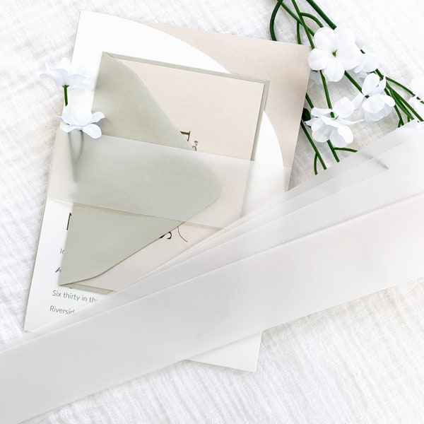 Vellum Invitations - Etsy