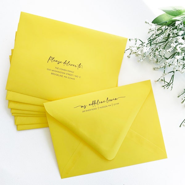 Yellow Envelopes - Etsy
