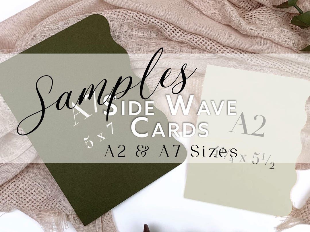 SAMPLES - Side Wave, Wavy Edge Cards | 1 Sample - Etsy