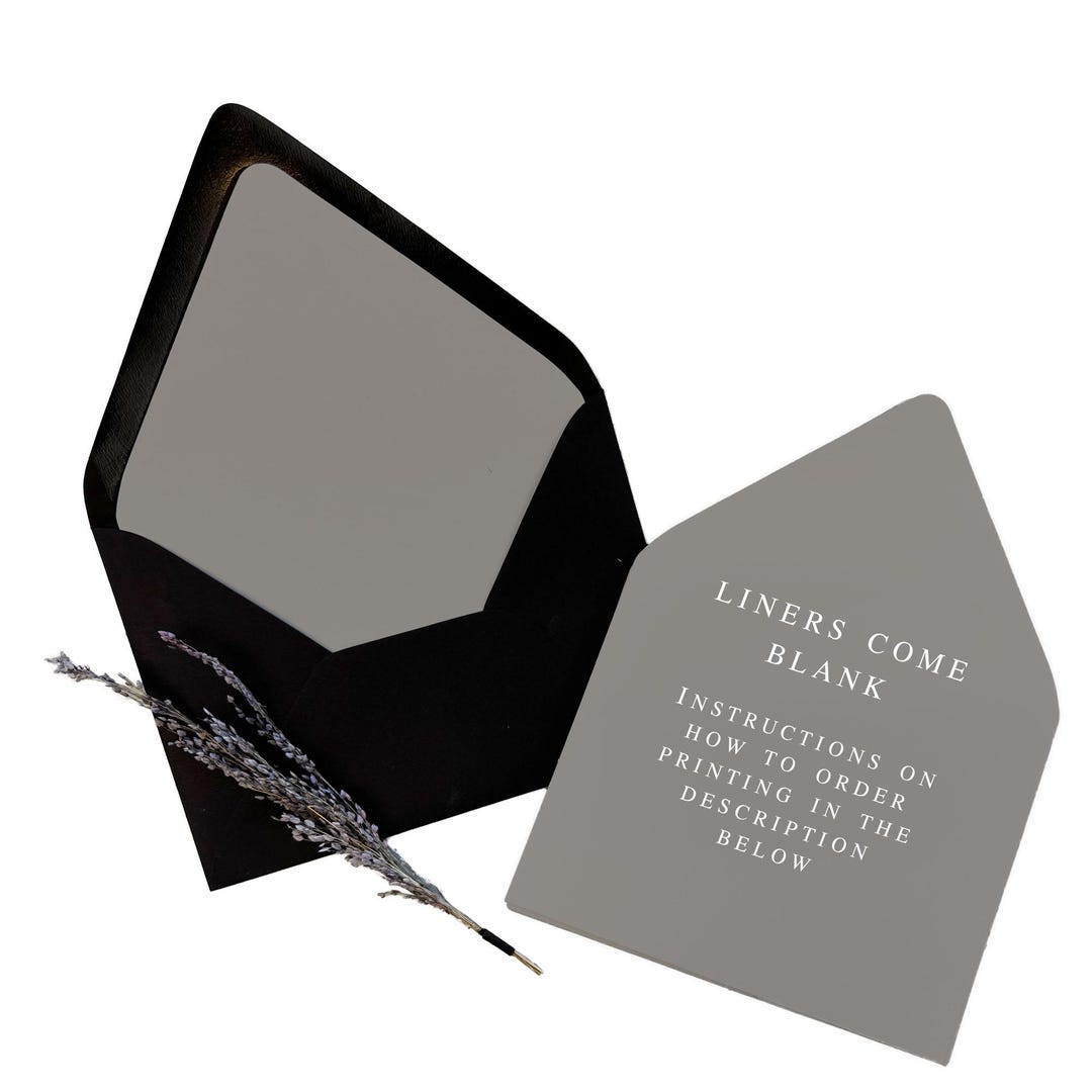 Dark Gray Cobblestone Envelope Liner Paper | 25 Blank Euro Flap Liners ...