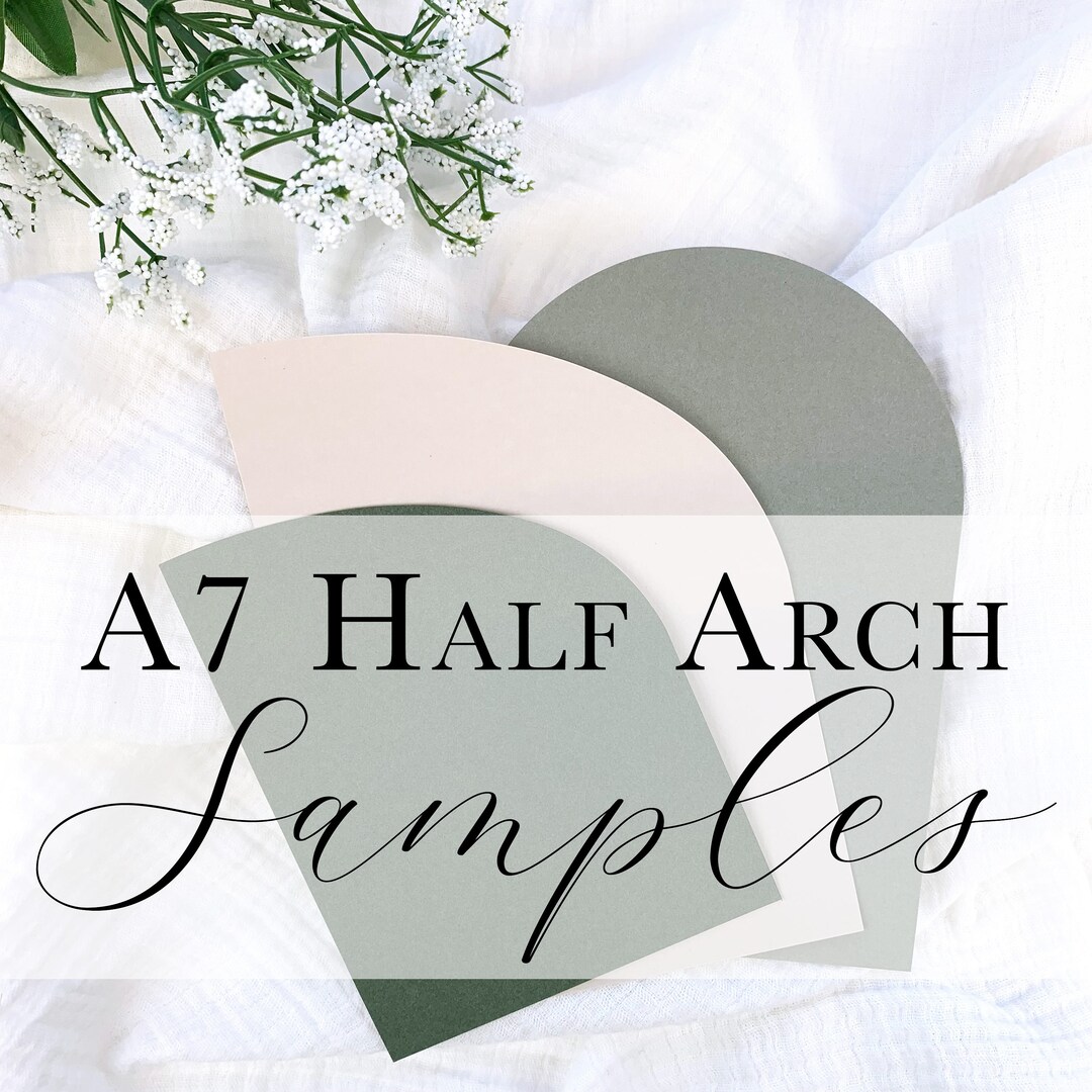 A7 Half Arch Card SAMPLES | 1 Sample | 5x7 Inches - Etsy